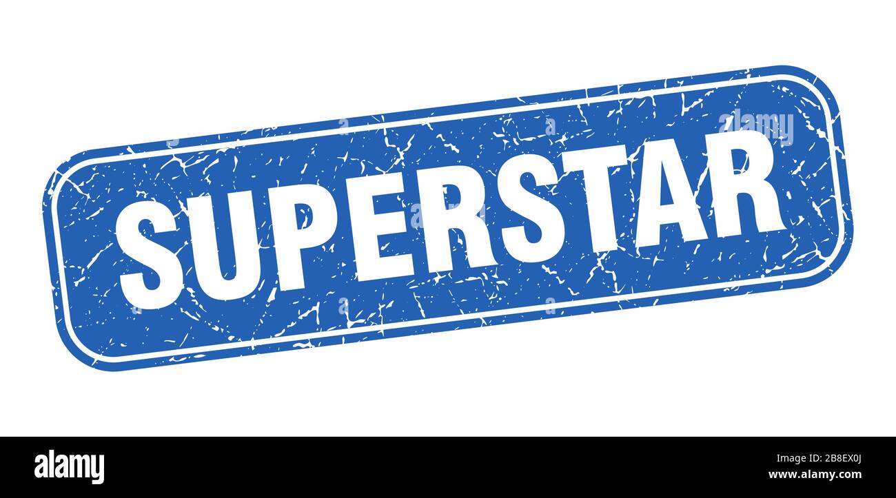 superstar stamp. superstar square grungy blue sign Stock Vector Image ...