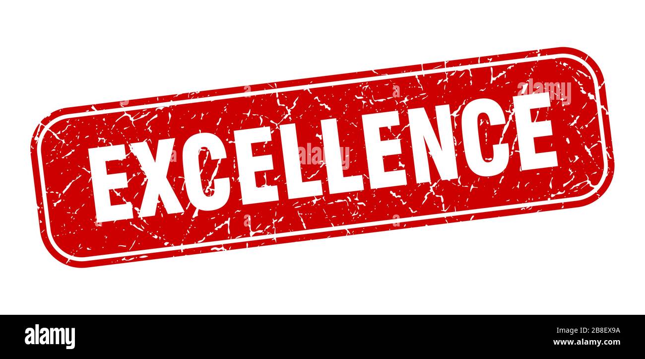 excellence stamp. excellence square grungy red sign Stock Vector Image ...