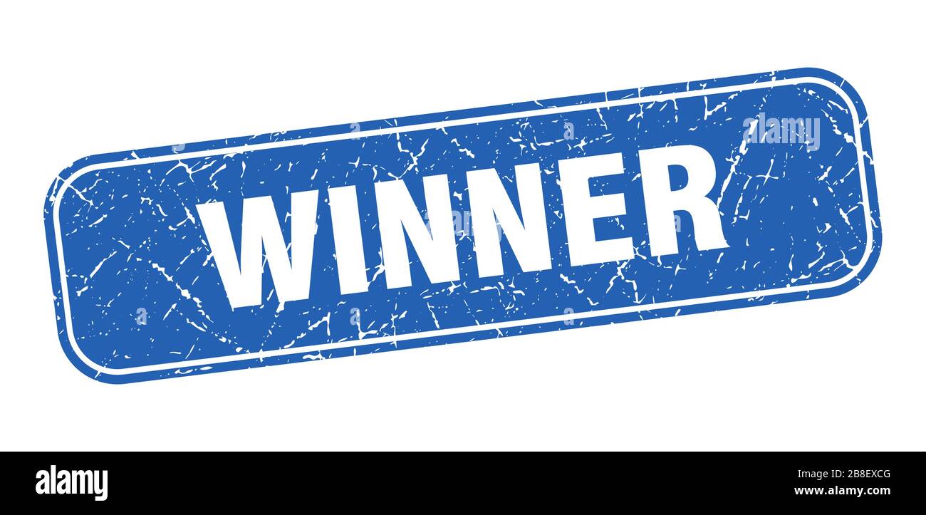 winner stamp. winner square grungy blue sign Stock Vector Image & Art ...