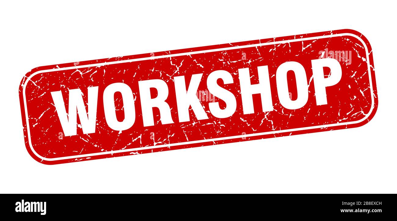 workshop stamp. workshop square grungy red sign Stock Vector Image ...