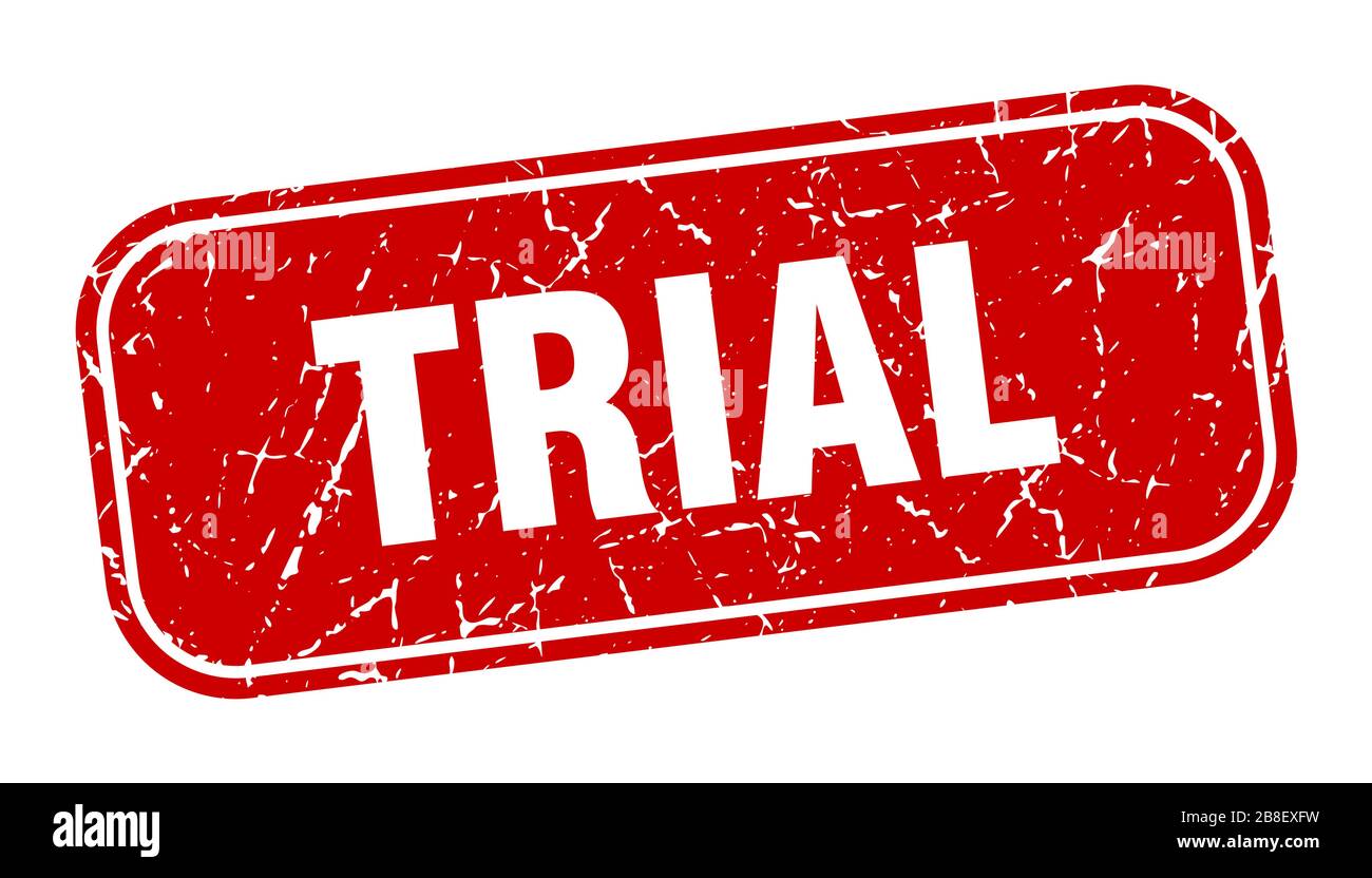 trial stamp. trial square grungy red sign Stock Vector Image & Art - Alamy