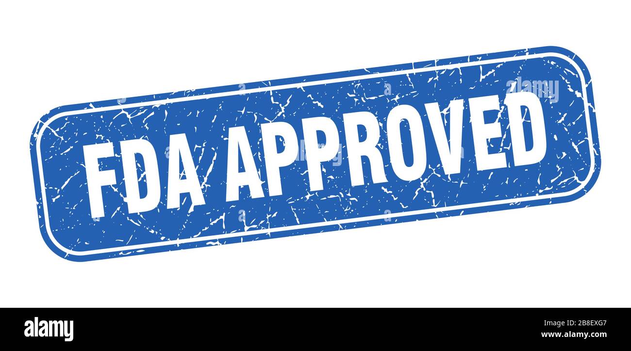 fda approved stamp. fda approved square grungy blue sign Stock Vector ...