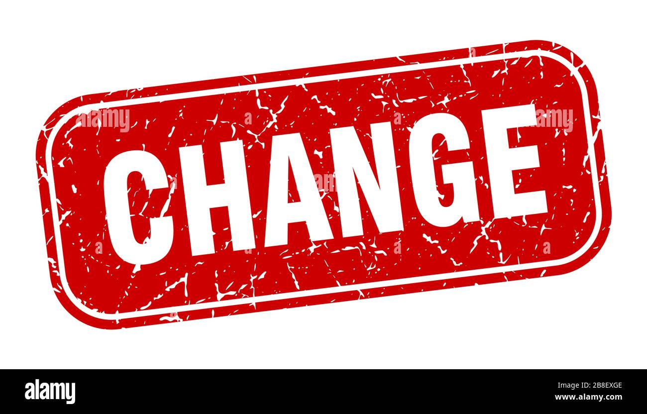 change stamp. change square grungy red sign Stock Vector Image & Art ...