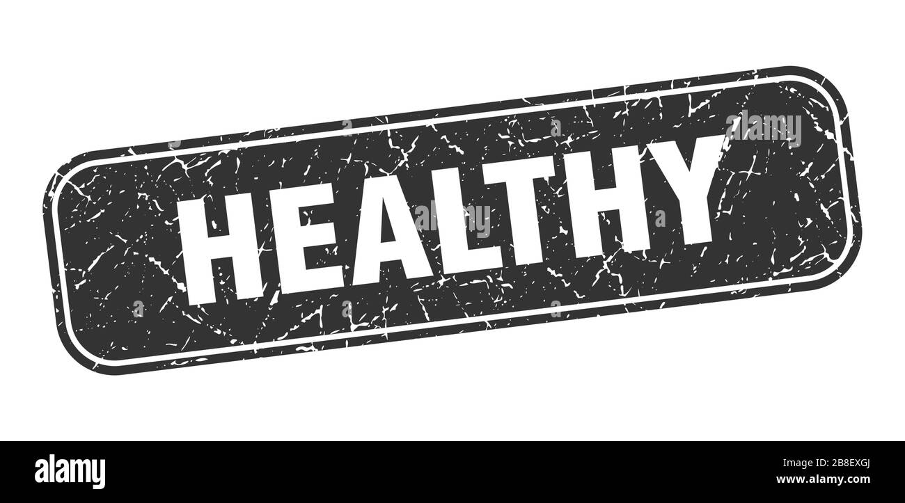 healthy stamp. healthy square grungy black sign Stock Vector Image ...