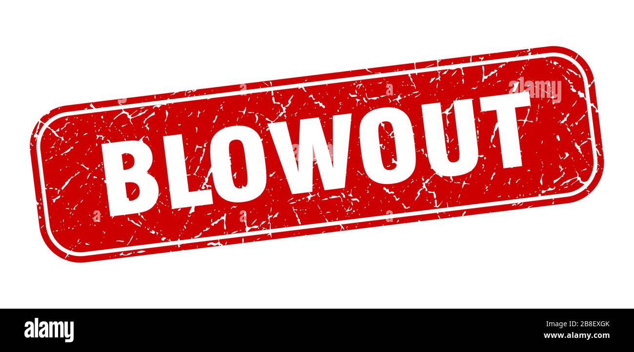 blowout stamp. blowout square grungy red sign Stock Vector Image & Art ...
