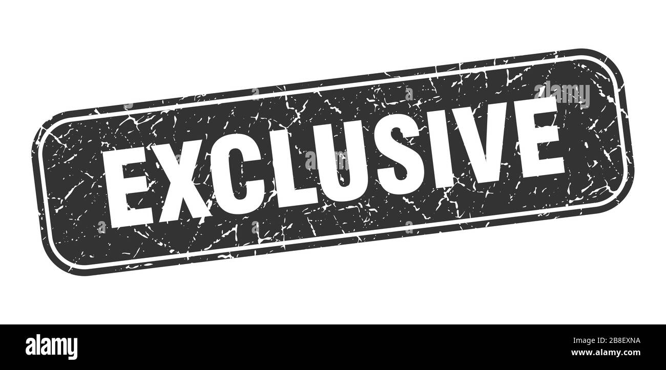 exclusive stamp. exclusive square grungy black sign Stock Vector Image ...