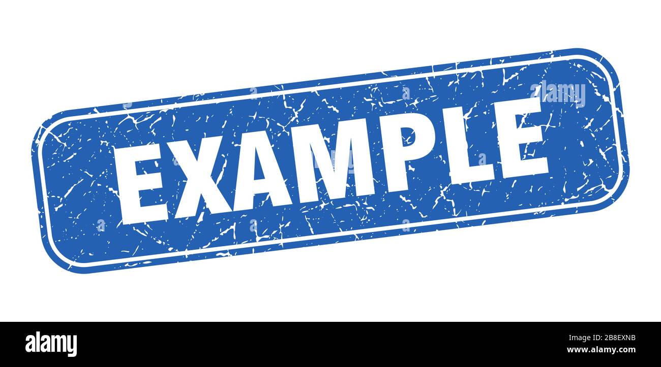 example stamp. example square grungy blue sign Stock Vector Image & Art ...