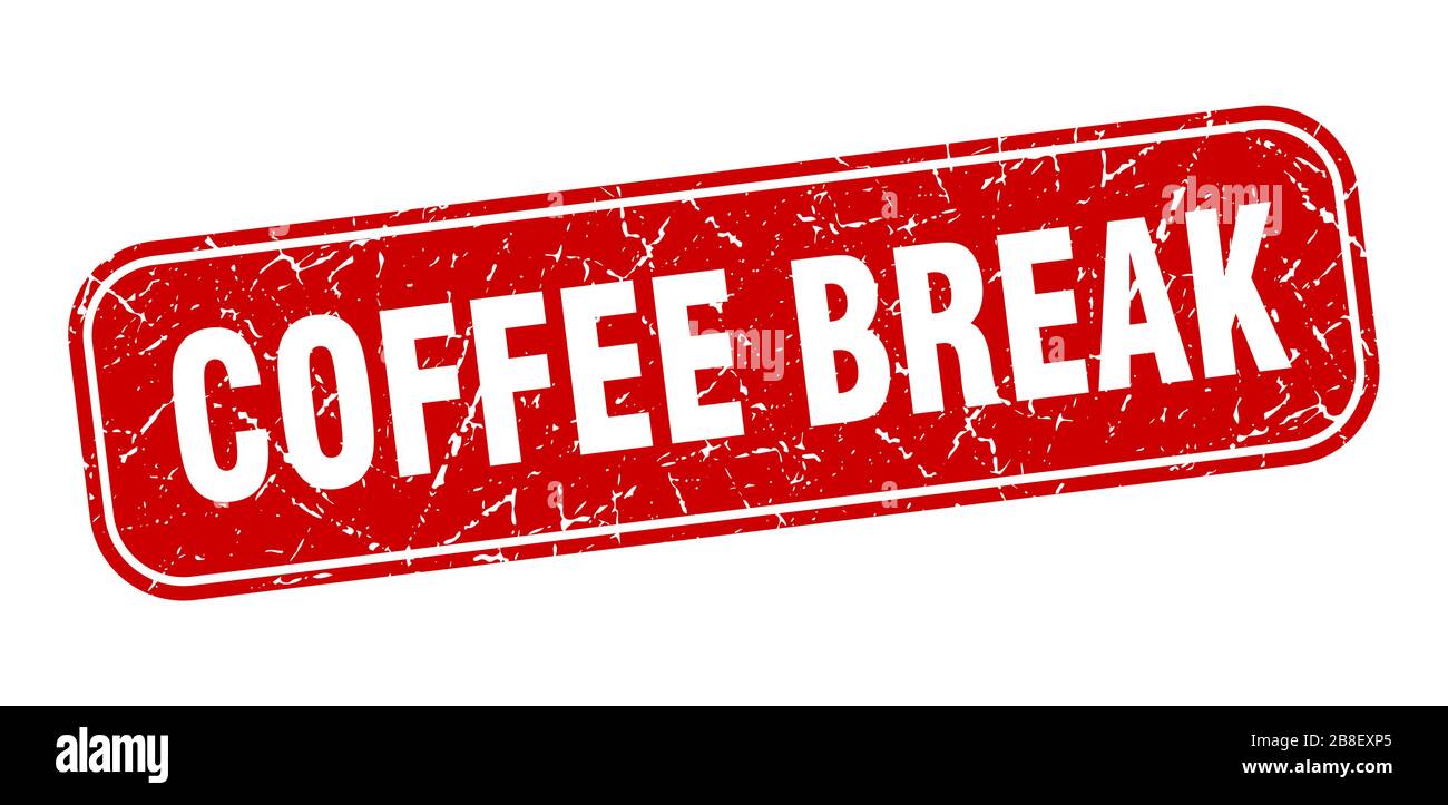 coffee break stamp. coffee break square grungy red sign Stock Vector ...