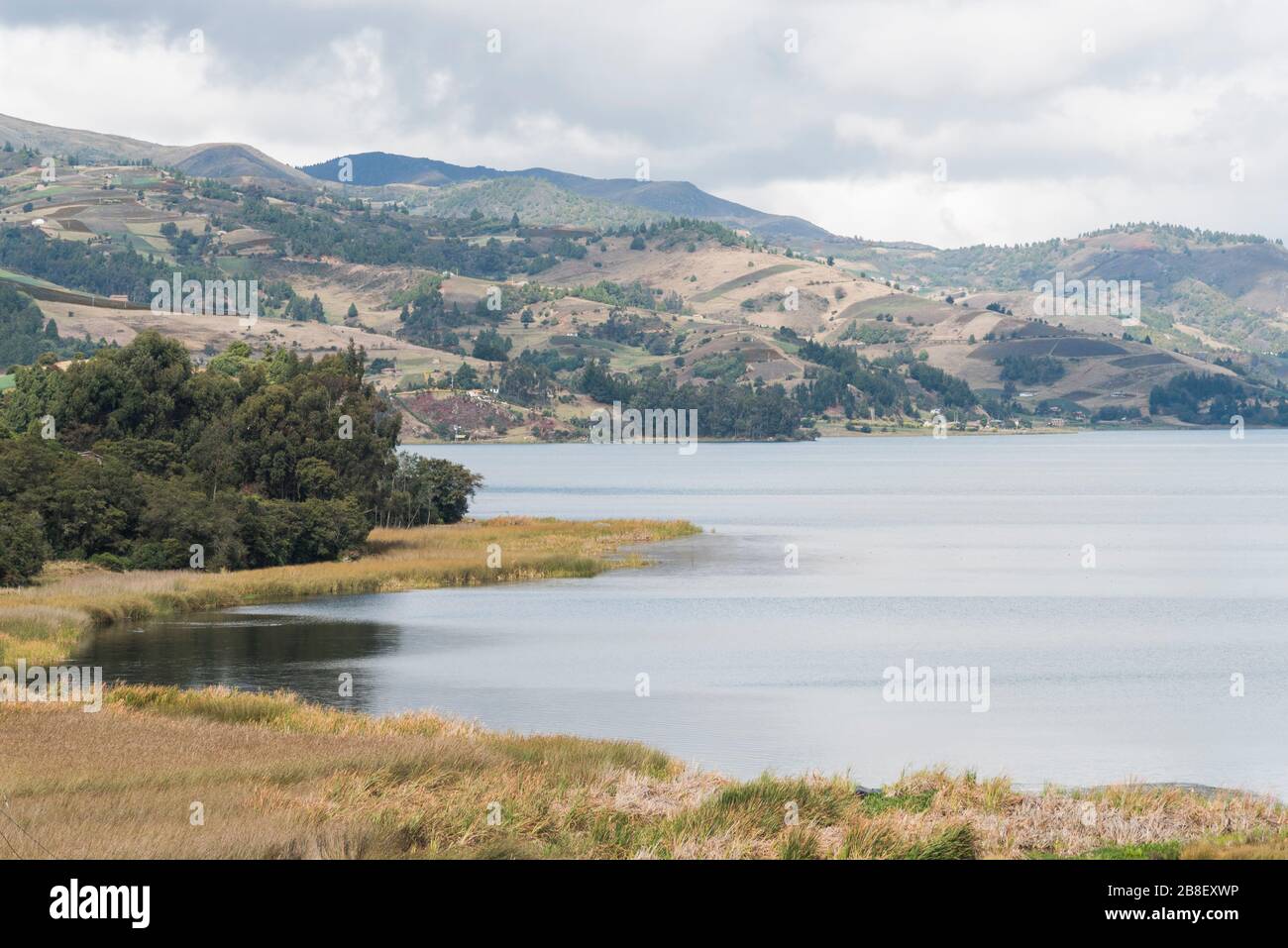 Aquitania, Boyaca / Colombia; April 8, 2018: Rural Andean landscape ...