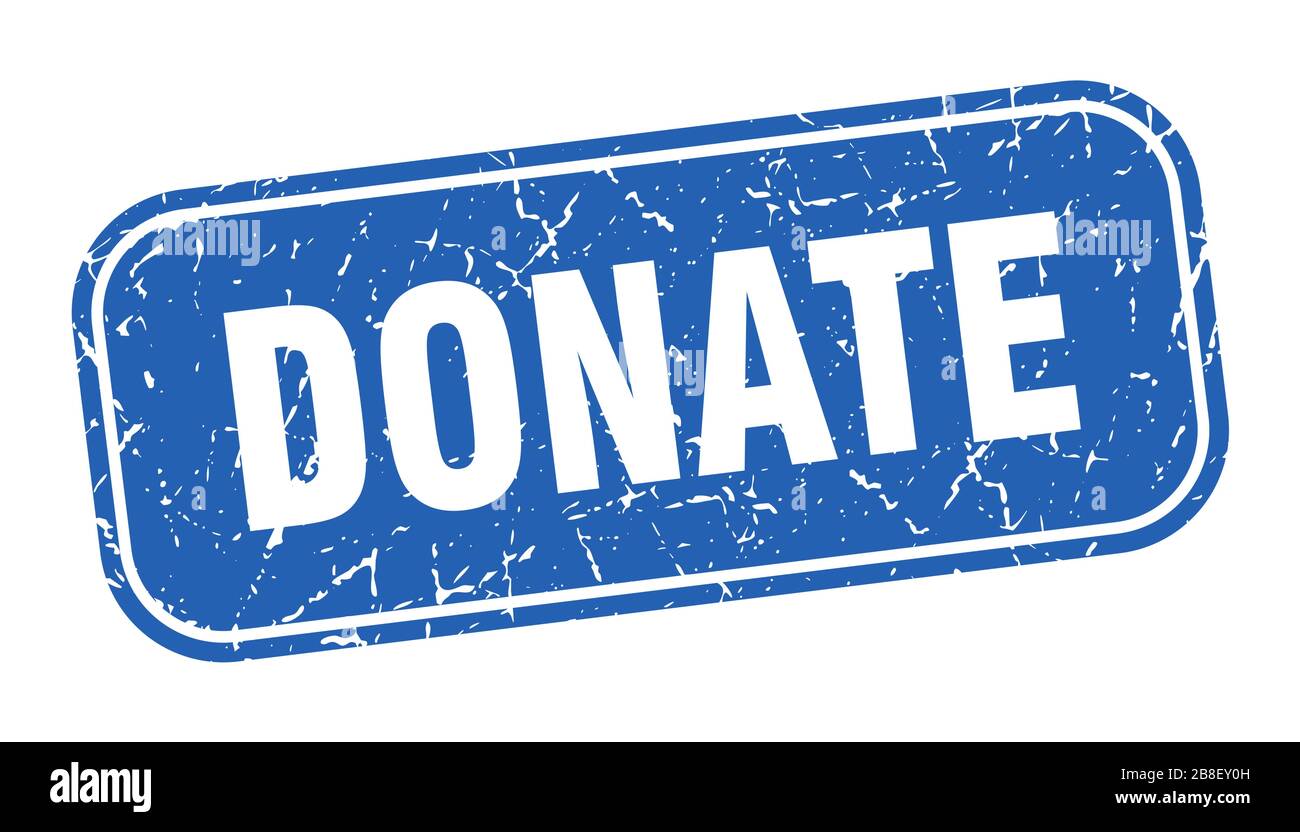 donate stamp. donate square grungy blue sign Stock Vector Image & Art ...