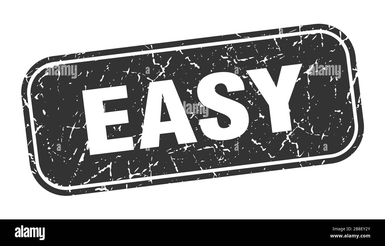 easy stamp. easy square grungy black sign Stock Vector Image & Art - Alamy