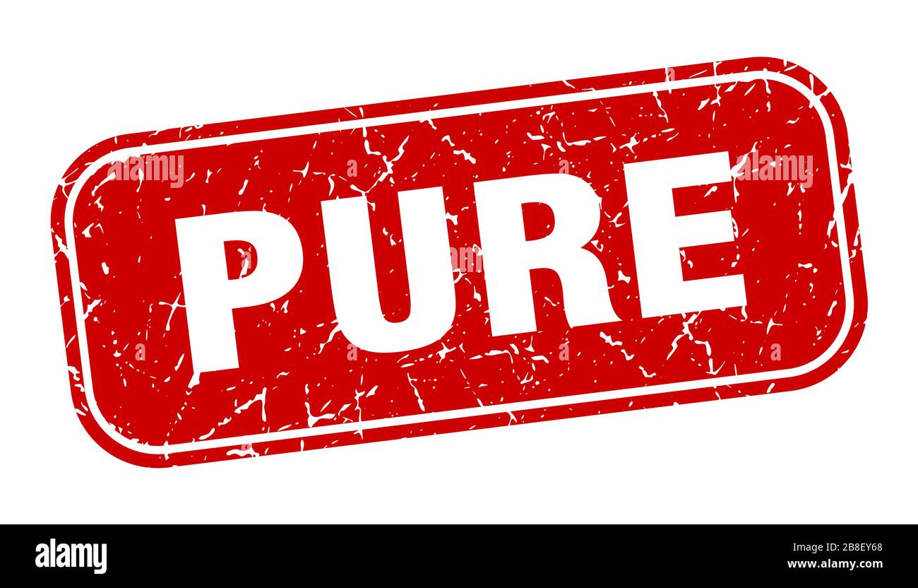 pure stamp. pure square grungy red sign Stock Vector Image & Art - Alamy