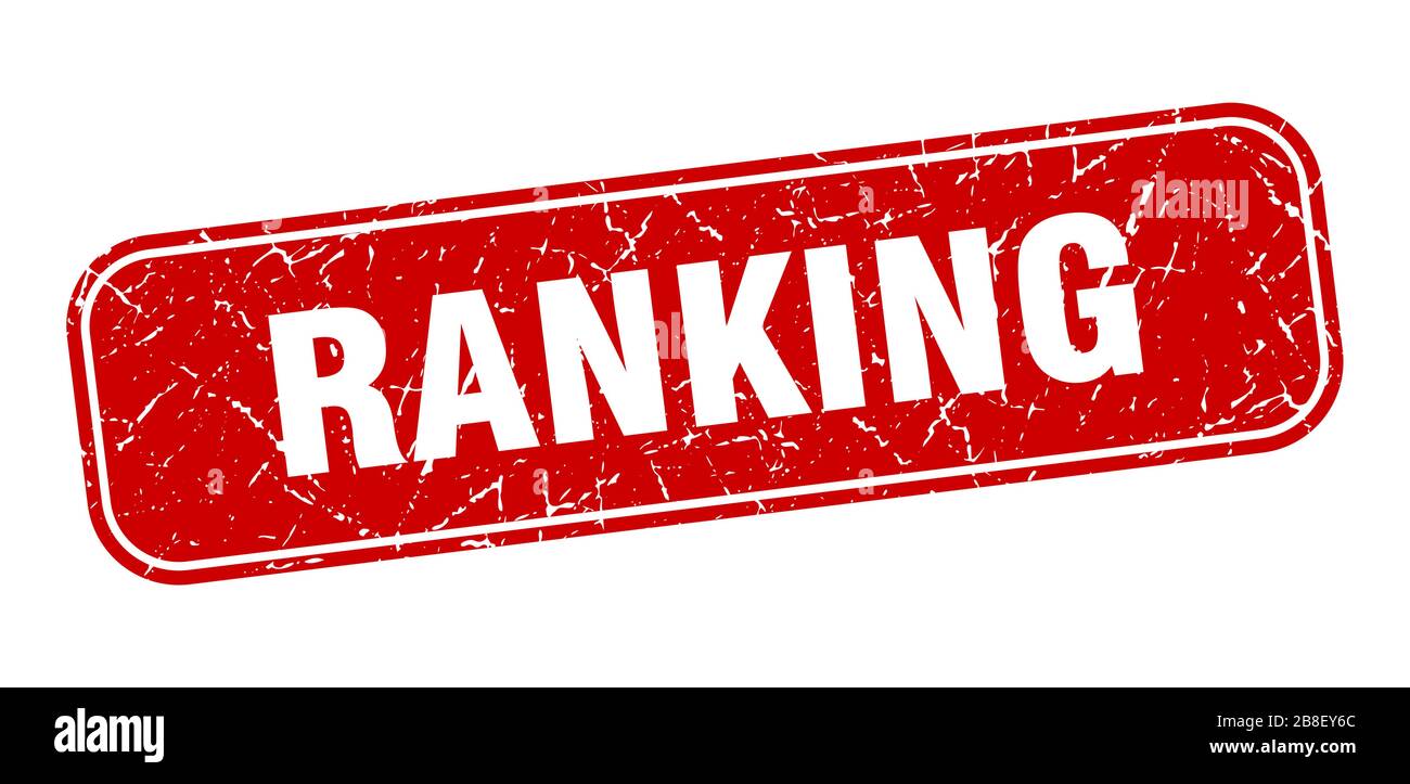 Ranking red grunge square hi-res stock photography and images - Alamy