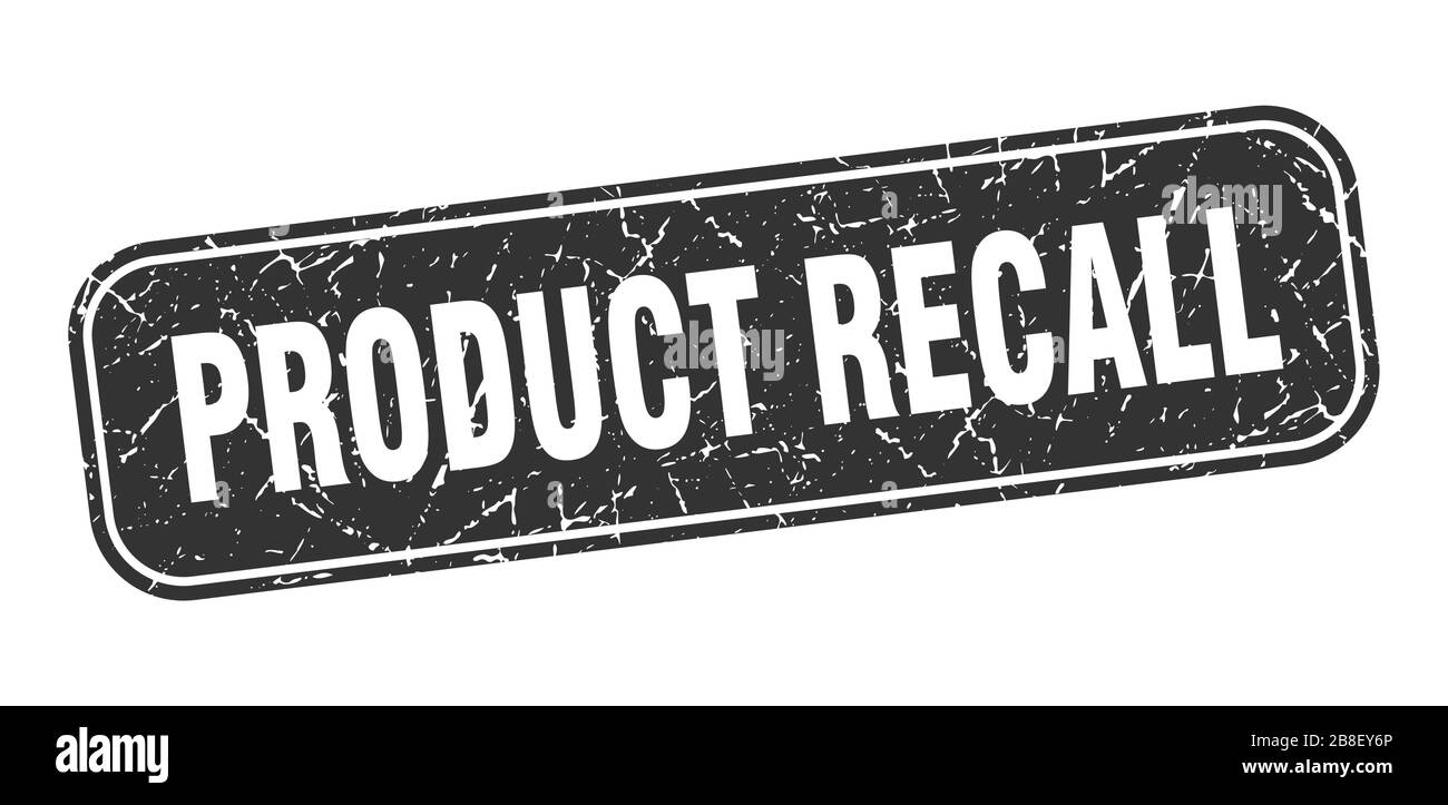 product recall stamp. product recall square grungy black sign Stock ...