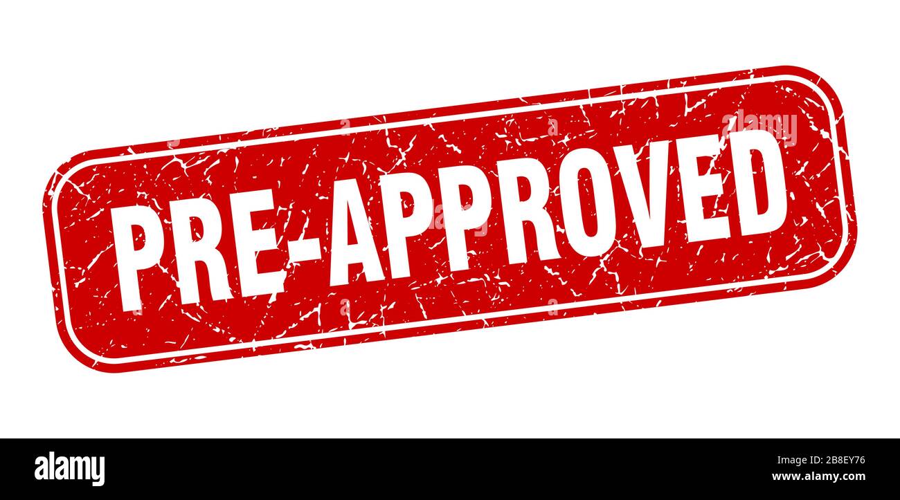 Pre approved stamp Cut Out Stock Images & Pictures - Alamy