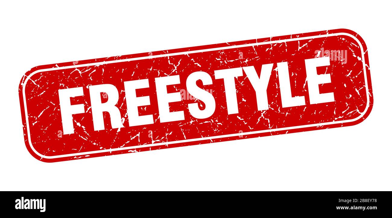 freestyle stamp. freestyle square grungy red sign Stock Vector Image ...