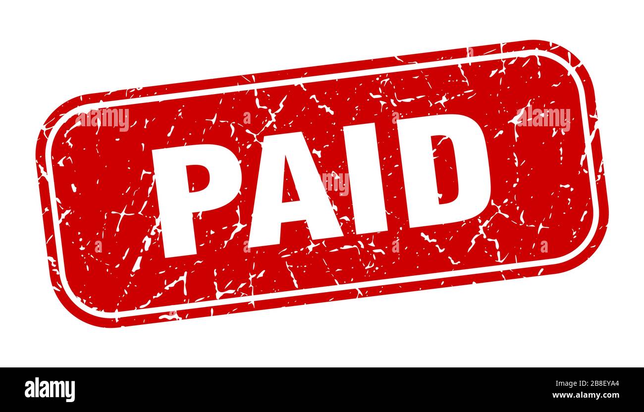 paid stamp. paid square grungy red sign Stock Vector Image & Art - Alamy