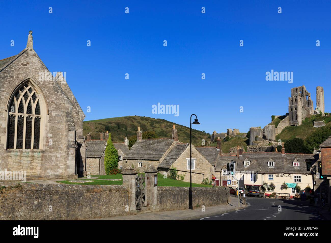 Corfe castle church hi-res stock photography and images - Alamy