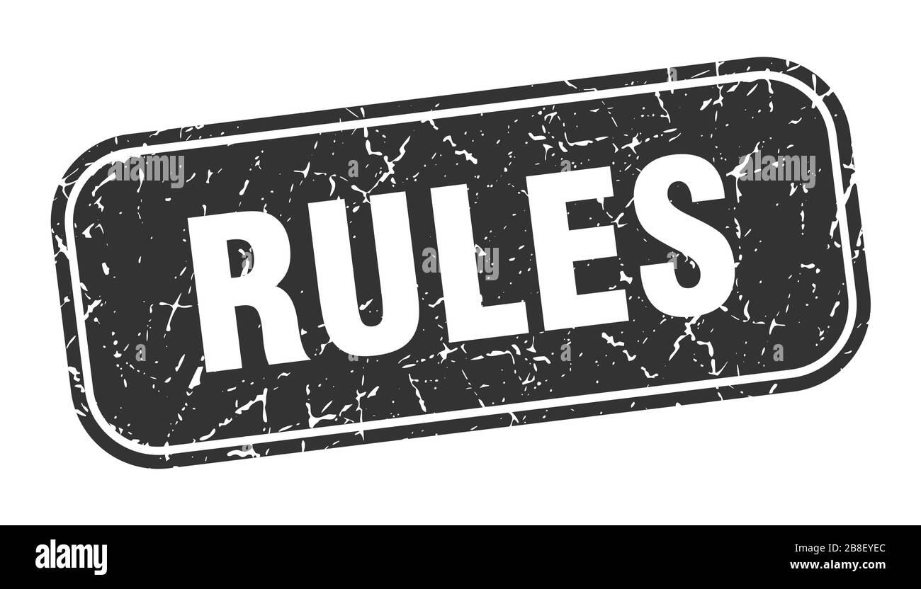 rules stamp. rules square grungy black sign Stock Vector Image & Art ...
