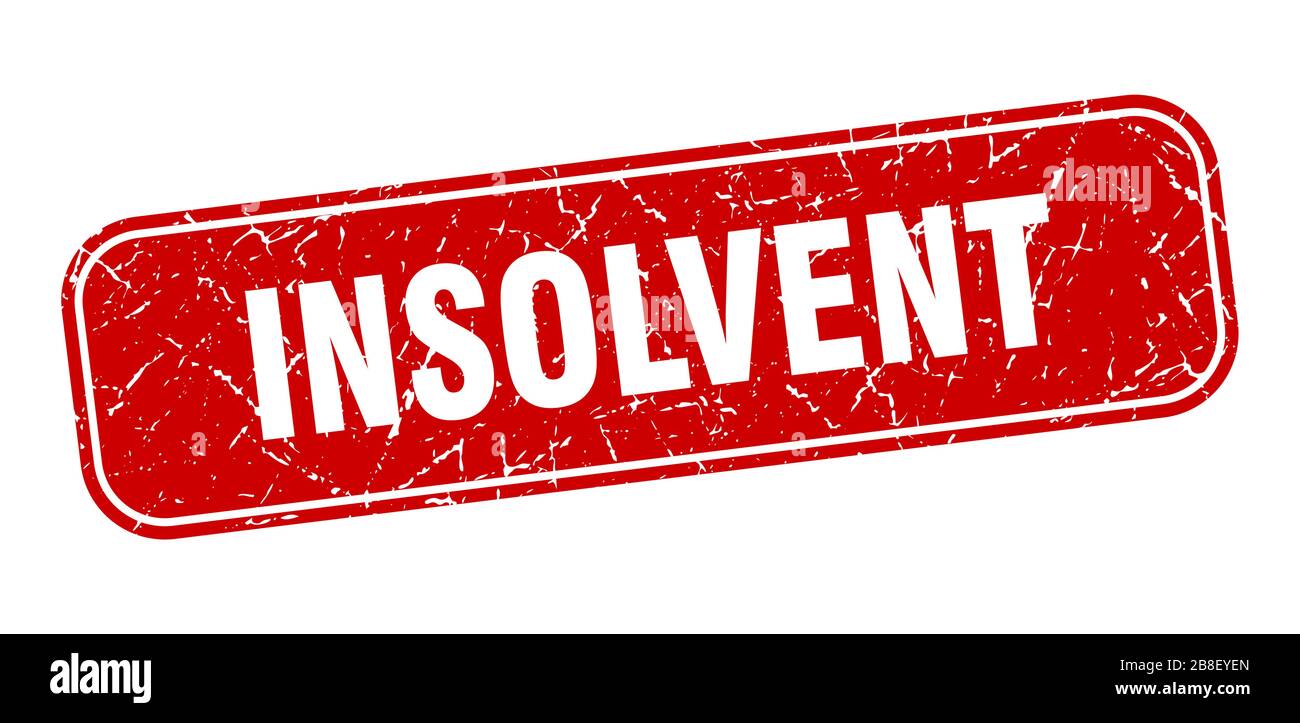 insolvent stamp. insolvent square grungy red sign Stock Vector Image ...