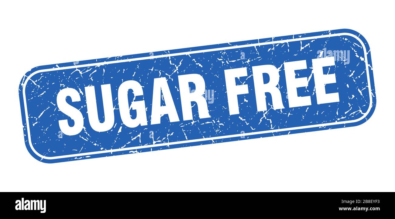 sugar free stamp. sugar free square grungy blue sign Stock Vector Image ...