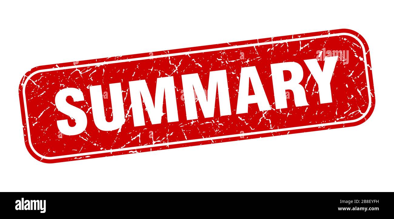 summary stamp. summary square grungy red sign Stock Vector Image & Art ...