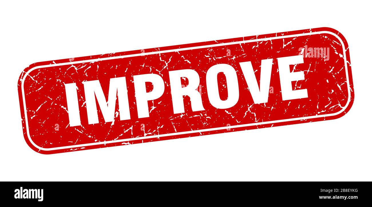 improve stamp. improve square grungy red sign Stock Vector Image & Art ...