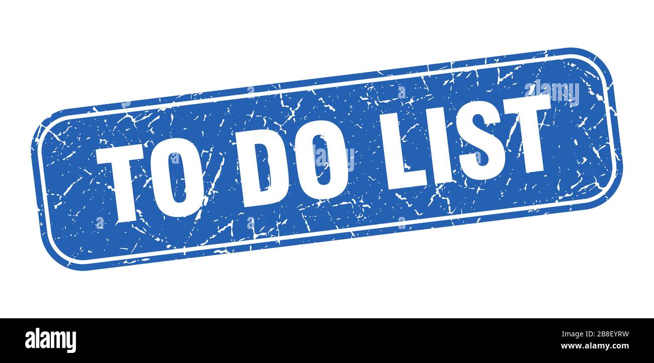 to do list stamp. to do list square grungy blue sign Stock Vector Image ...