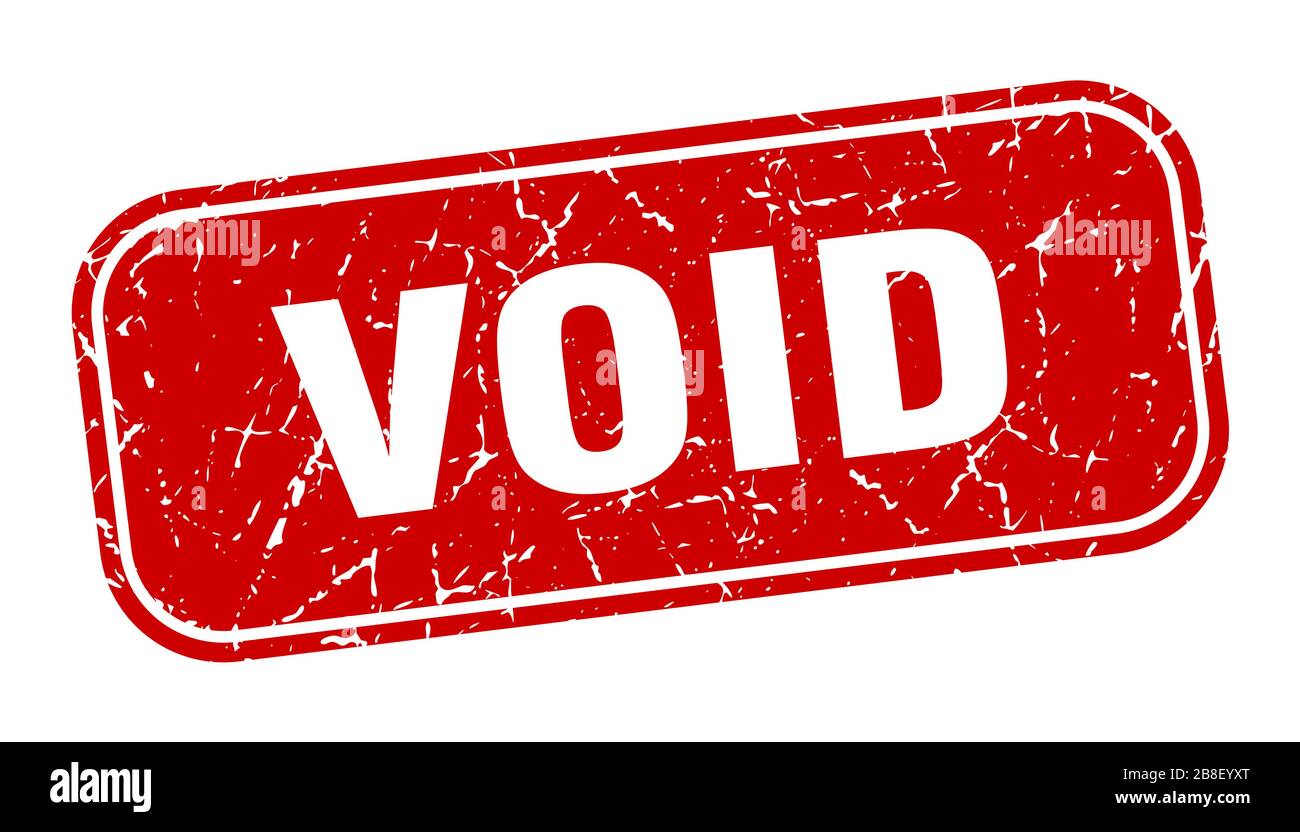 void stamp. void square grungy red sign Stock Vector Image & Art - Alamy