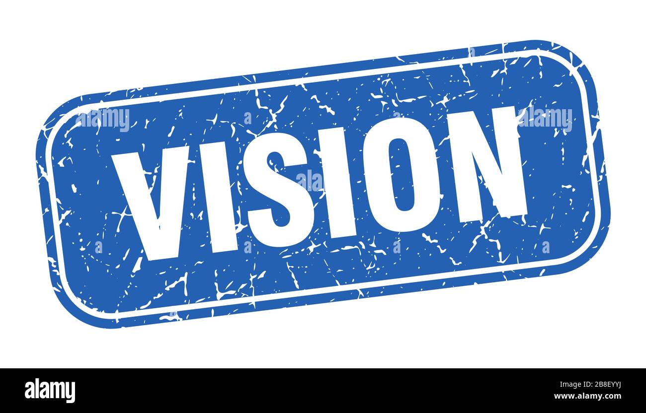 vision stamp. vision square grungy blue sign Stock Vector Image & Art ...
