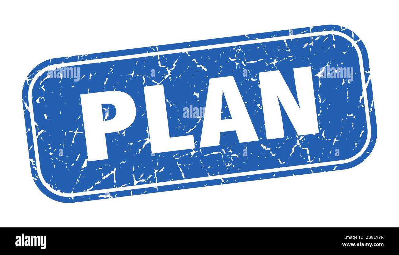 plan stamp. plan square grungy blue sign Stock Vector Image & Art - Alamy
