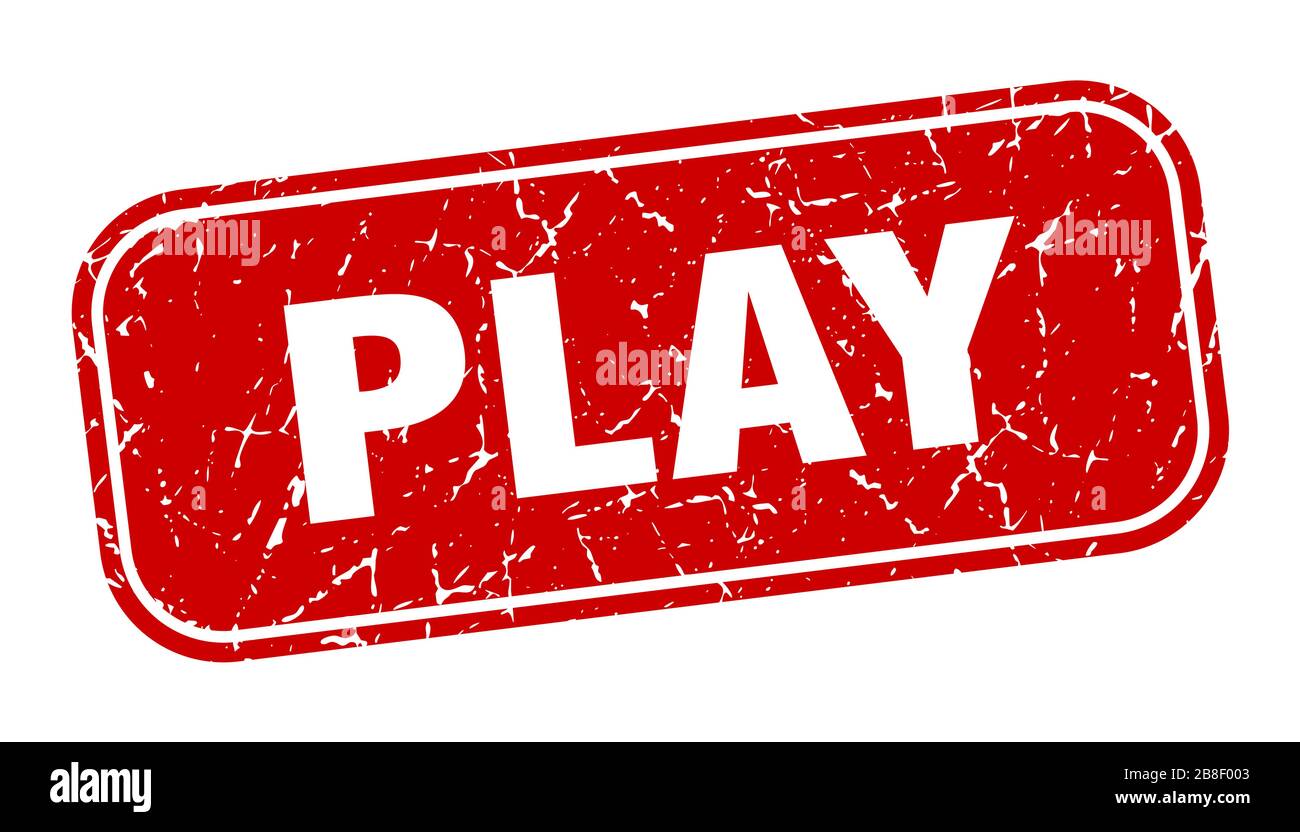 play stamp. play square grungy red sign Stock Vector Image & Art - Alamy