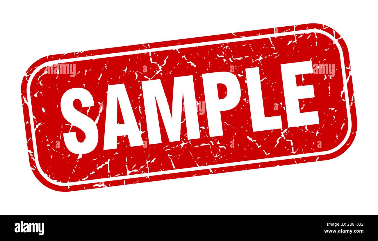sample stamp. sample square grungy red sign Stock Vector Image & Art ...