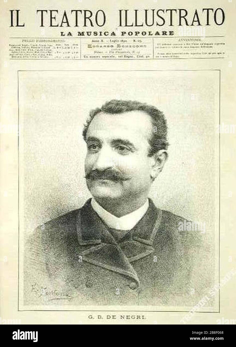 Giovanni Battista De Negri Il Teatro Illustrato 1890 Stock Photo - Alamy