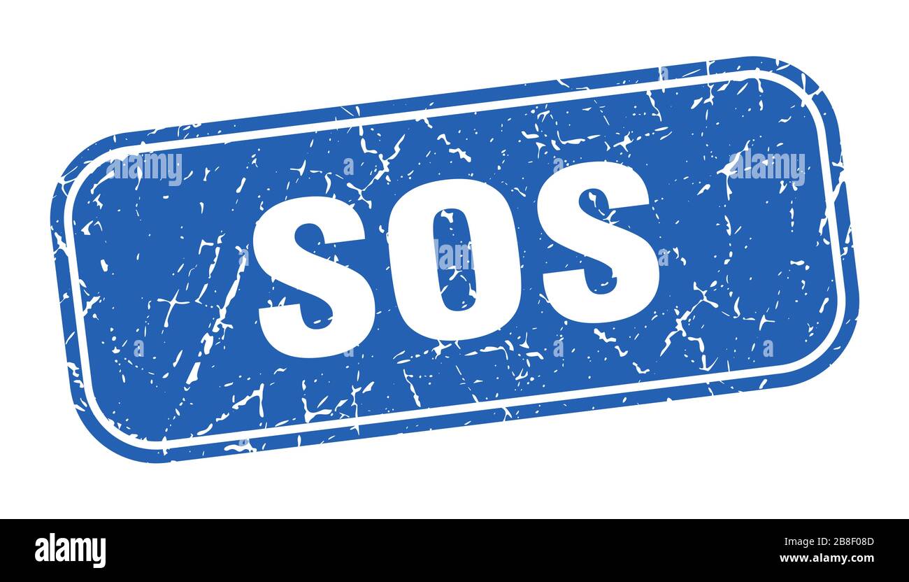 sos stamp. sos square grungy blue sign Stock Vector Image & Art - Alamy