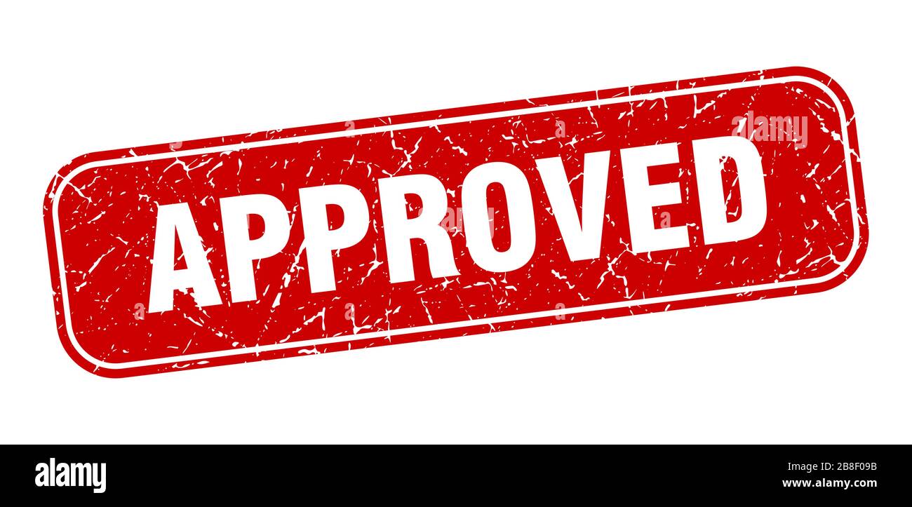 approved stamp. approved square grungy red sign Stock Vector Image ...