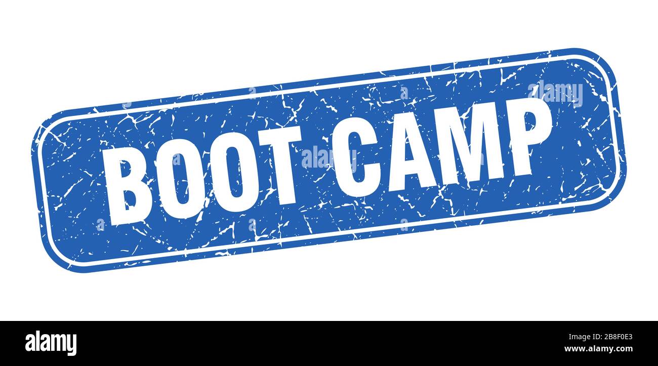 boot camp stamp. boot camp square grungy blue sign Stock Vector Image ...