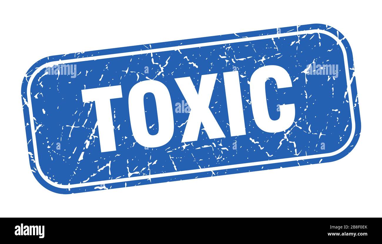 toxic stamp. toxic square grungy blue sign Stock Vector Image & Art - Alamy