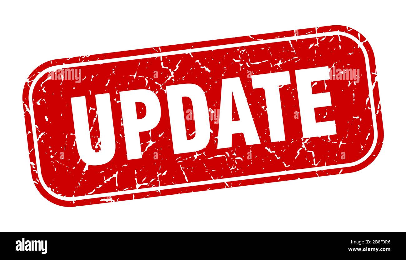 update stamp. update square grungy red sign Stock Vector Image & Art ...