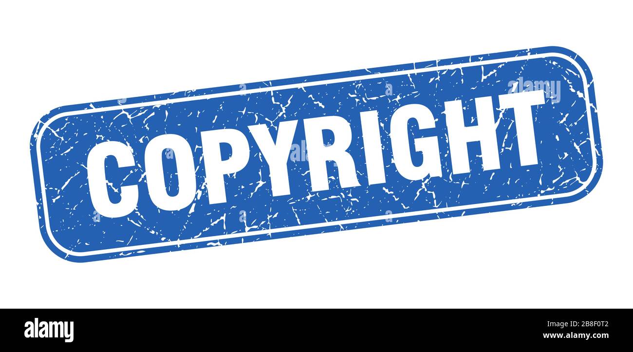 copyright stamp. copyright square grungy blue sign Stock Vector Image ...