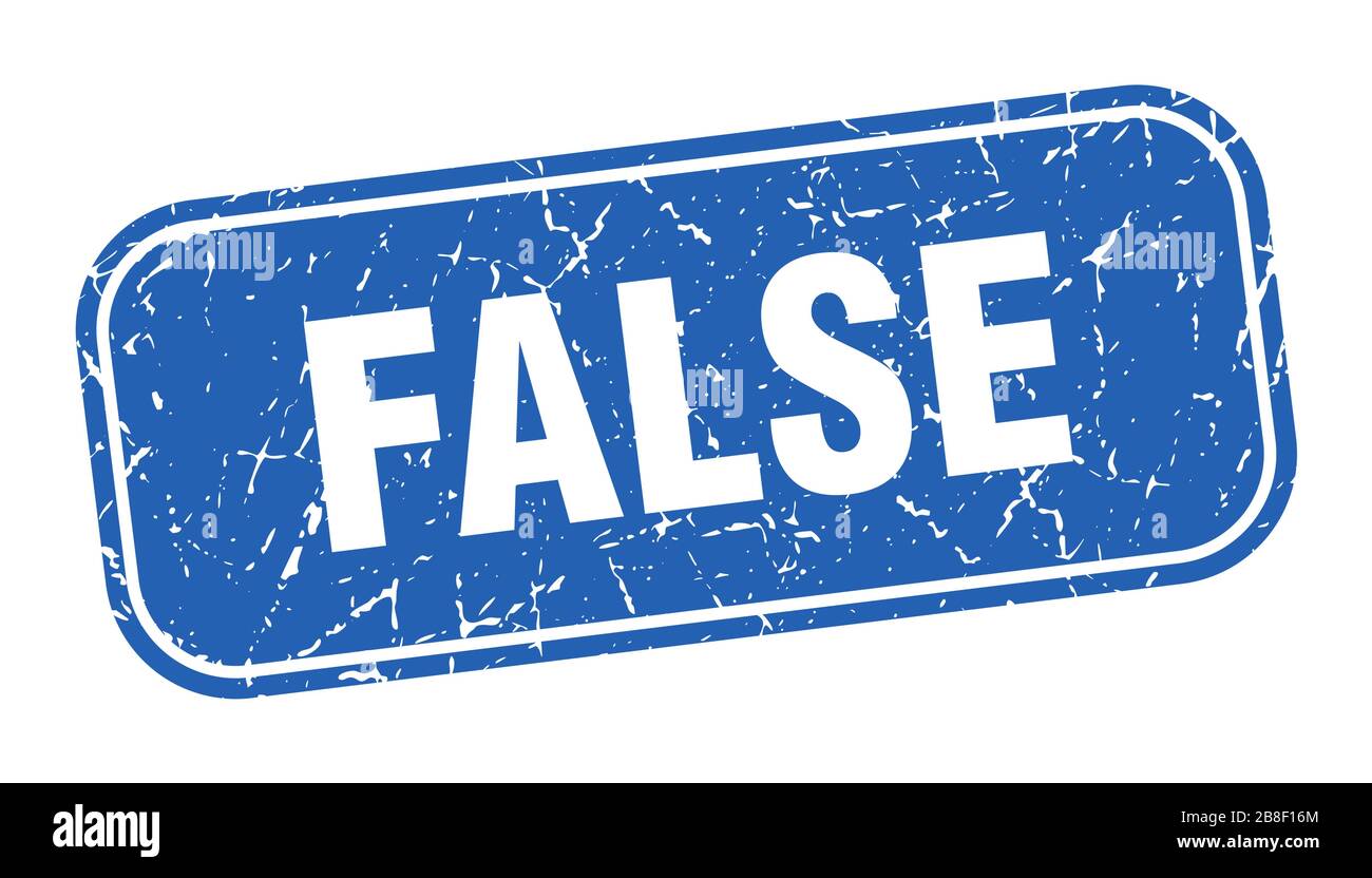 false stamp. false square grungy blue sign Stock Vector Image & Art - Alamy