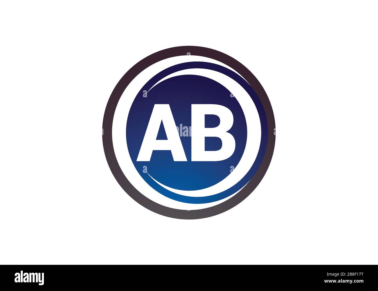 A B, AB Initial Letter Logo design vector template, Graphic Alphabet ...