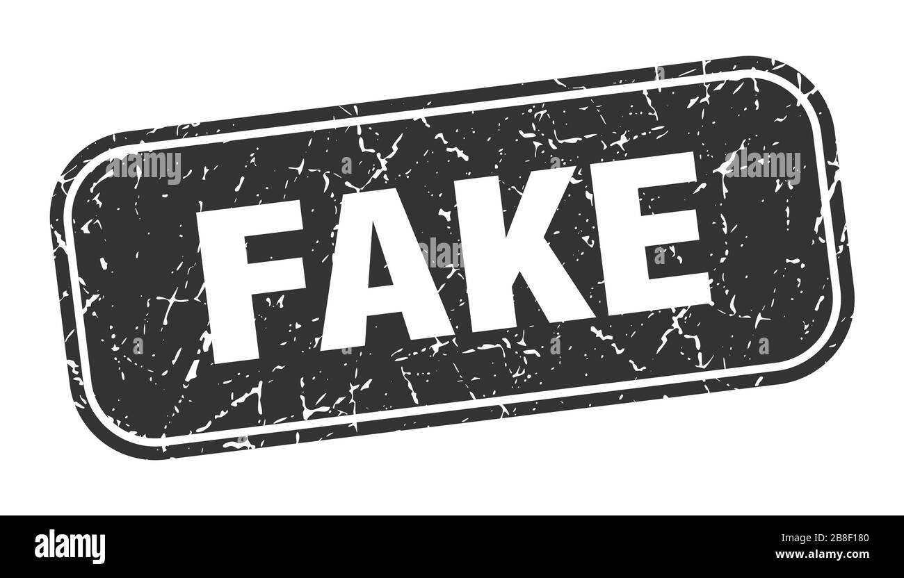 fake stamp. fake square grungy black sign Stock Vector Image & Art - Alamy