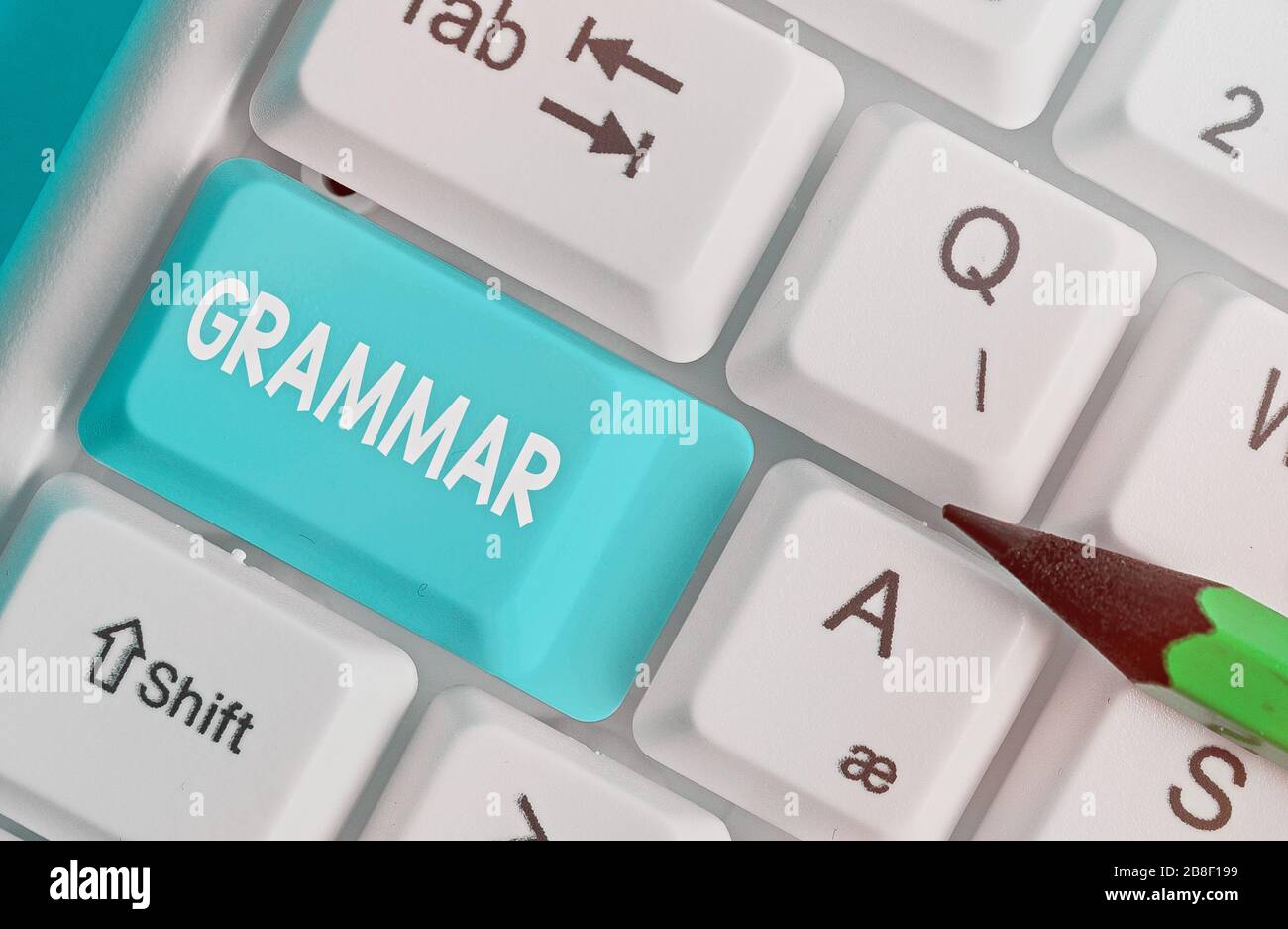Text sign showing Grammar. Business photo text whole system structure ...