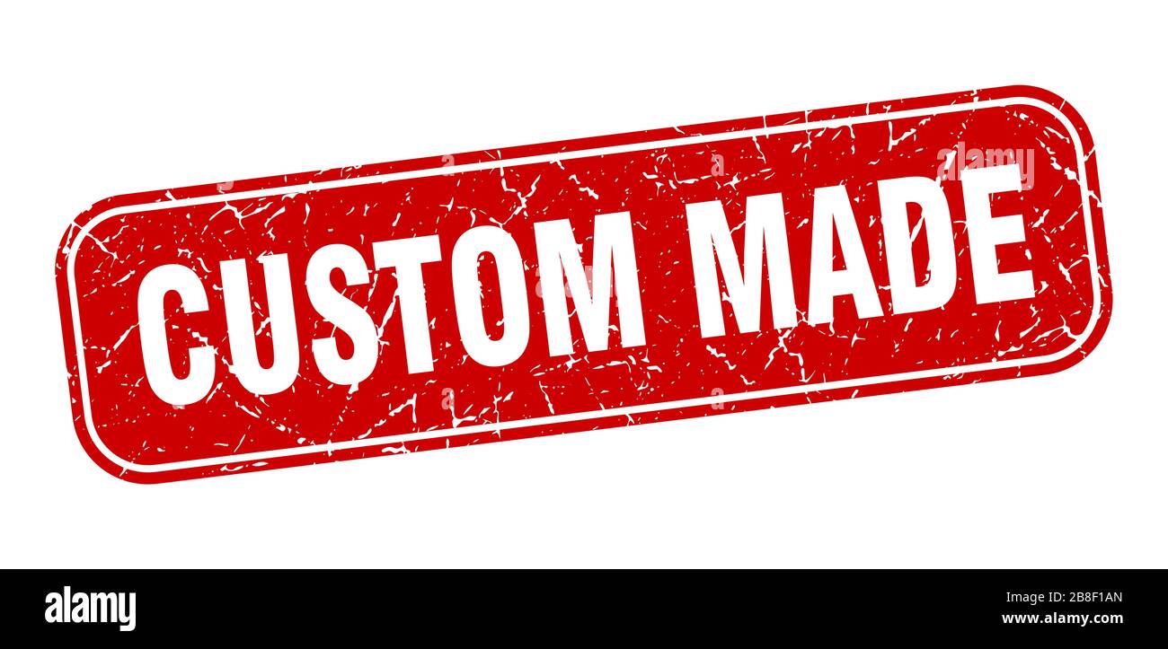 Custom made red square stamp hi-res stock photography and images - Alamy