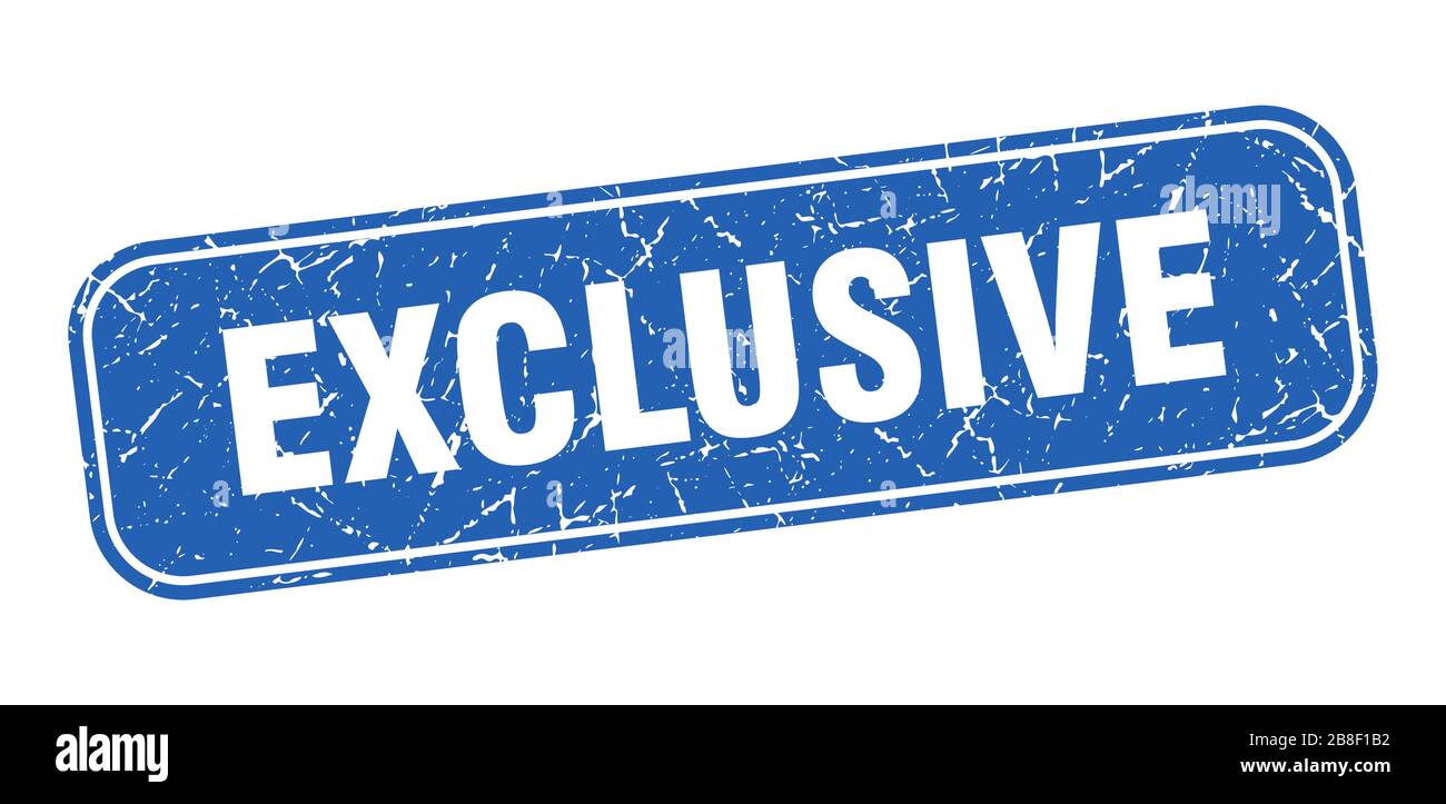 exclusive stamp. exclusive square grungy blue sign Stock Vector Image & Art - Alamy