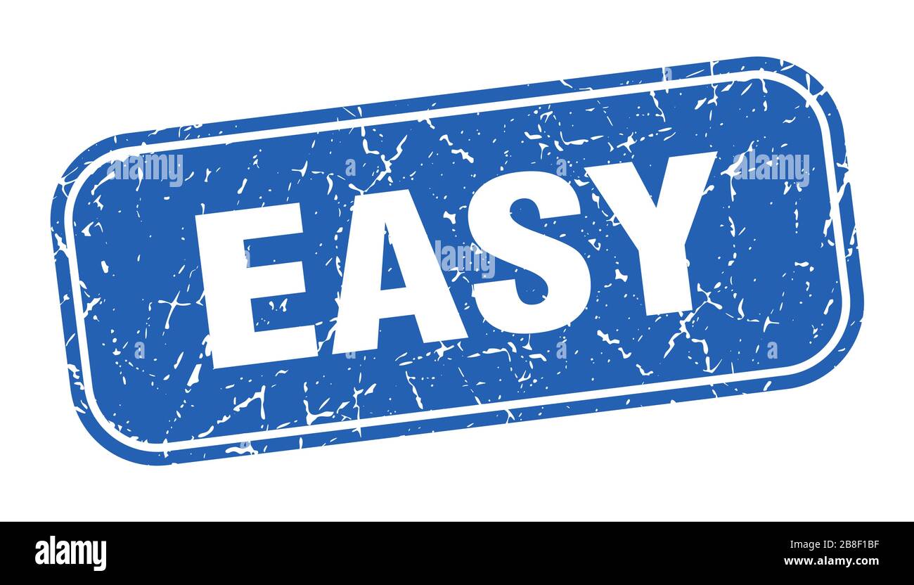 easy stamp. easy square grungy blue sign Stock Vector Image & Art - Alamy