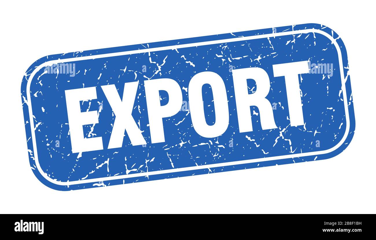 export stamp. export square grungy blue sign Stock Vector Image & Art ...