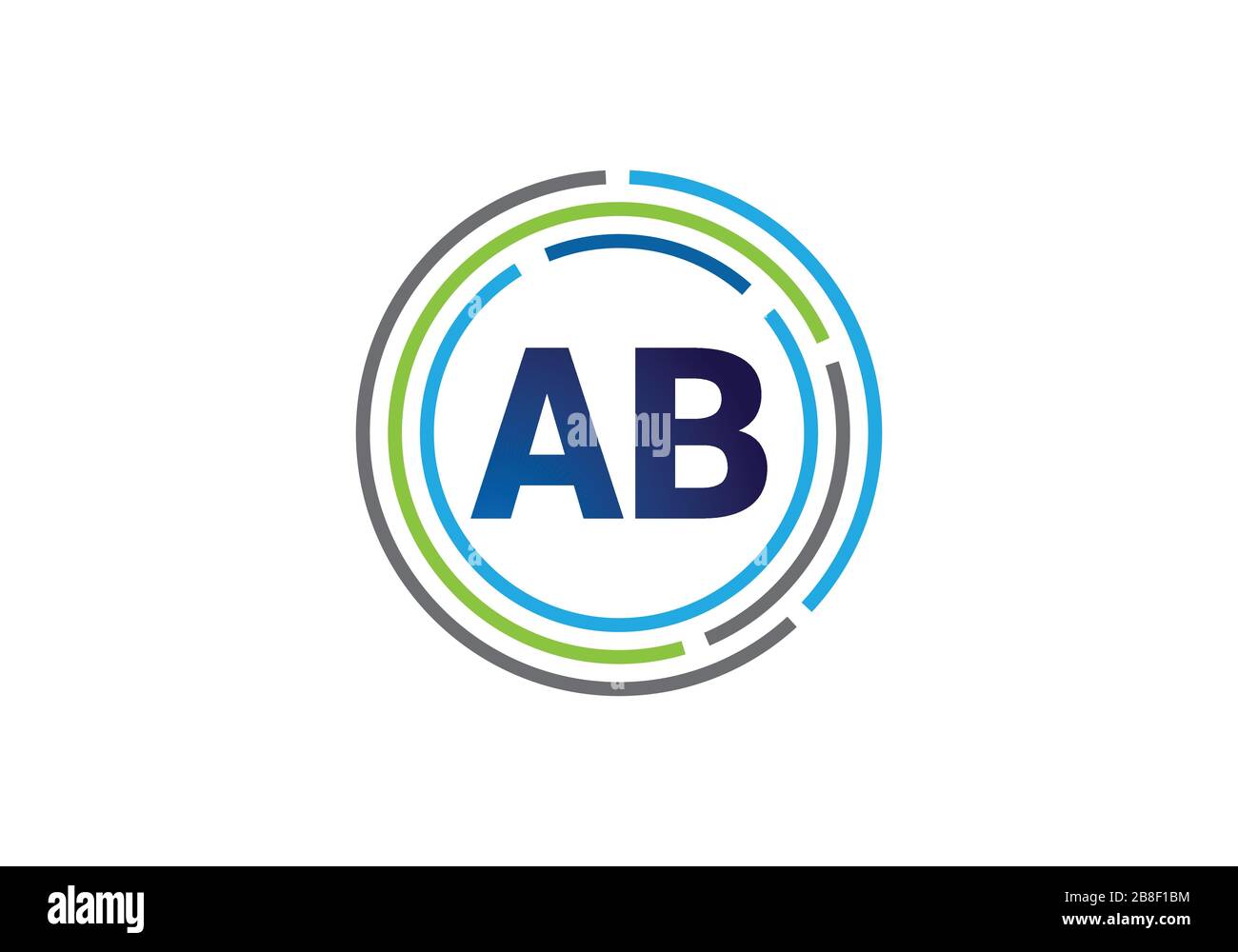 A B, AB Initial Letter Logo design vector template, Graphic Alphabet ...