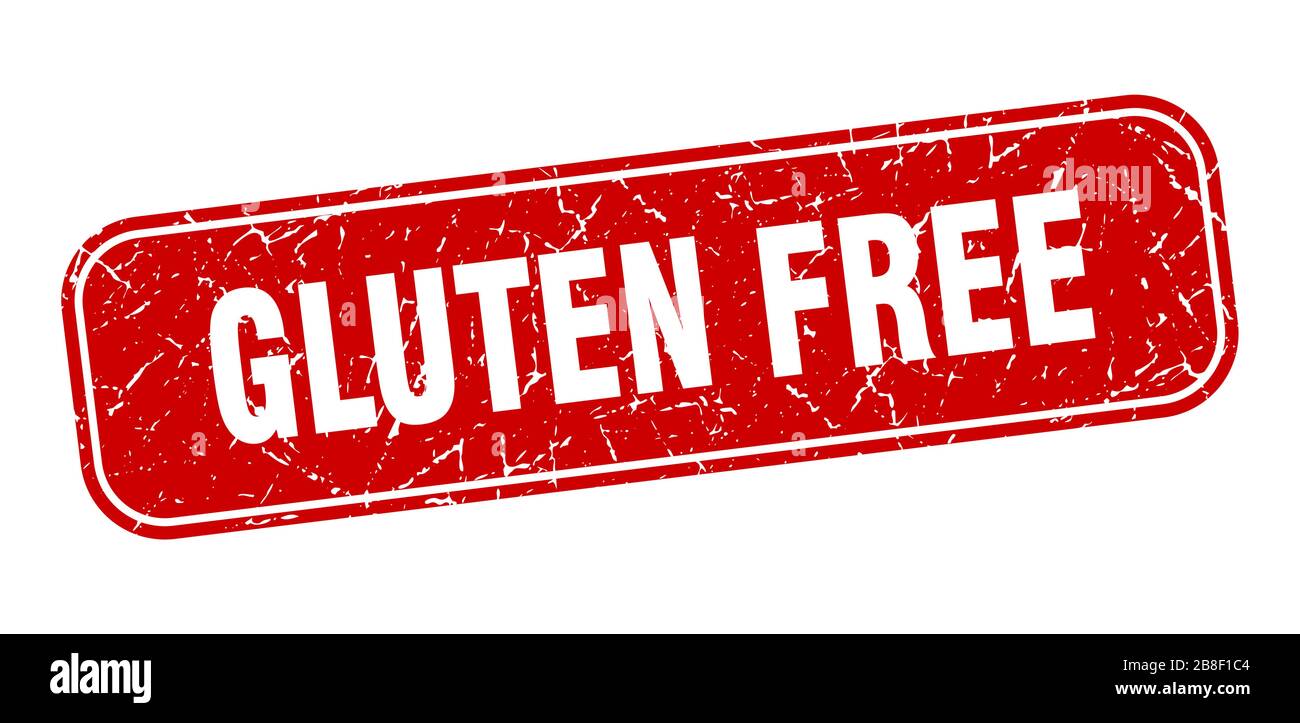 gluten free stamp. gluten free square grungy red sign Stock Vector ...